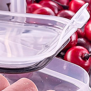 Plasutil 4-Pc Perfect Lock Food Storage Containers Set BPA-Free | Airtight Lids with Locking Tabs | Ideal for Lunch, Meal Prep & Leftovers | Kitchen Organization, Pantry