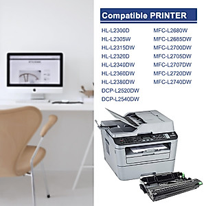 2 Pack DR630 Black Drum Unit Compatible DR630 Replacement for Brother DR630 for Brother DCP-7030 7045N HL-2120 2170 2170W MFC-7040 7320 7345DN 7345N 7440 7440N 7840 7840W Printer