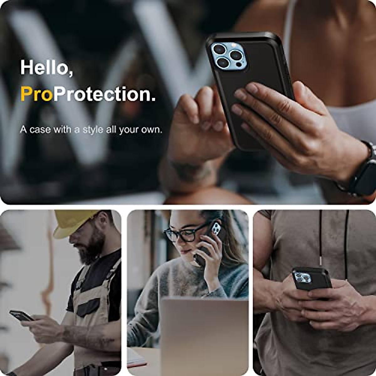 CUCICU Magnetic Case for iPhone 12/13 Pro Max Case, Heavy Duty Case Compatible with MagSafe, Military Grade Drop Protective Shockproof Lightweight Slim Case for iPhone 12/13 Pro Max 6.7 Inch(Black)