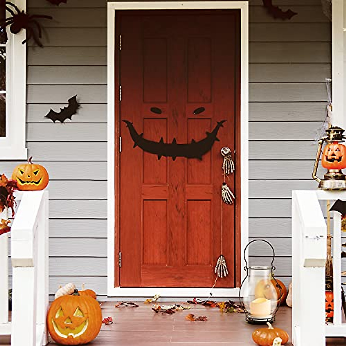 Black Outdoor Lantern with Solar Candle - 10.5 Inch Tall, Metal & Glass, Round Hurricane Style, Waterproof, Battery Included, Solar Powered Decorative Patio Lantern for Modern Home Decor