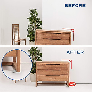 Wobble Wedge BigGap Flexible Plastic Shims, Made in USA, Multipurpose Wedges for Home Improvement & Work, Leveling Pads for Large Gaps & Heavy Loads, Furniture Appliance Levelers - 4 Pack