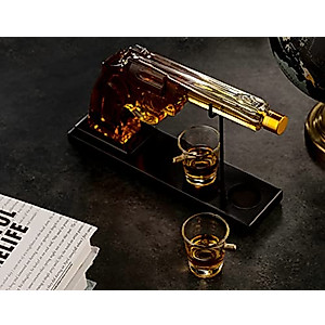 Gifts for Dad, Whiskey Gifts for Men, Whiskey Decanter Bottle and Bullet Shot Glasses, Whiskey Glasses, Decanter Set for Scotch Whiskey Vodka Bourbon