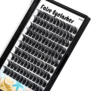 Large Tray- 10-20MM Available 120 Pcs D Curl Cluster Eyelashes Makeup Volume Eye Lashes Extensions Natural Long Wide Stem Individual False Eyelashes (16mm)