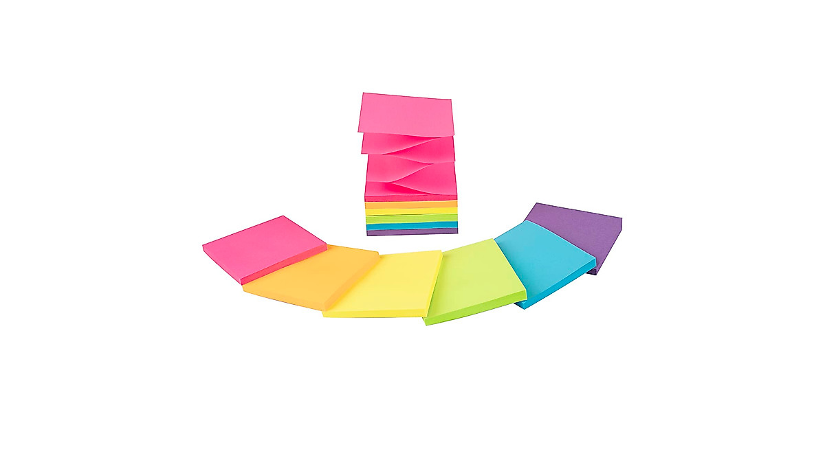 Pop-Up Sticky Notes 3x3 in - Bright Colors & Strong Adhesive