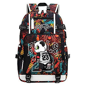 YUNZYUN Basketball Player J-ordan Multifunction Backpack Travel Laptop Fans Multicolor bag For Men Women (Red - 3)