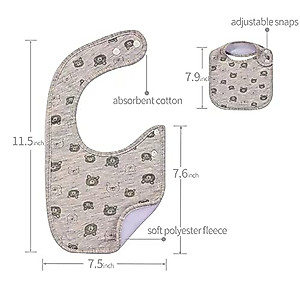 6 Pack Baby Cotton Bibs Absorbent for Drooling Teething