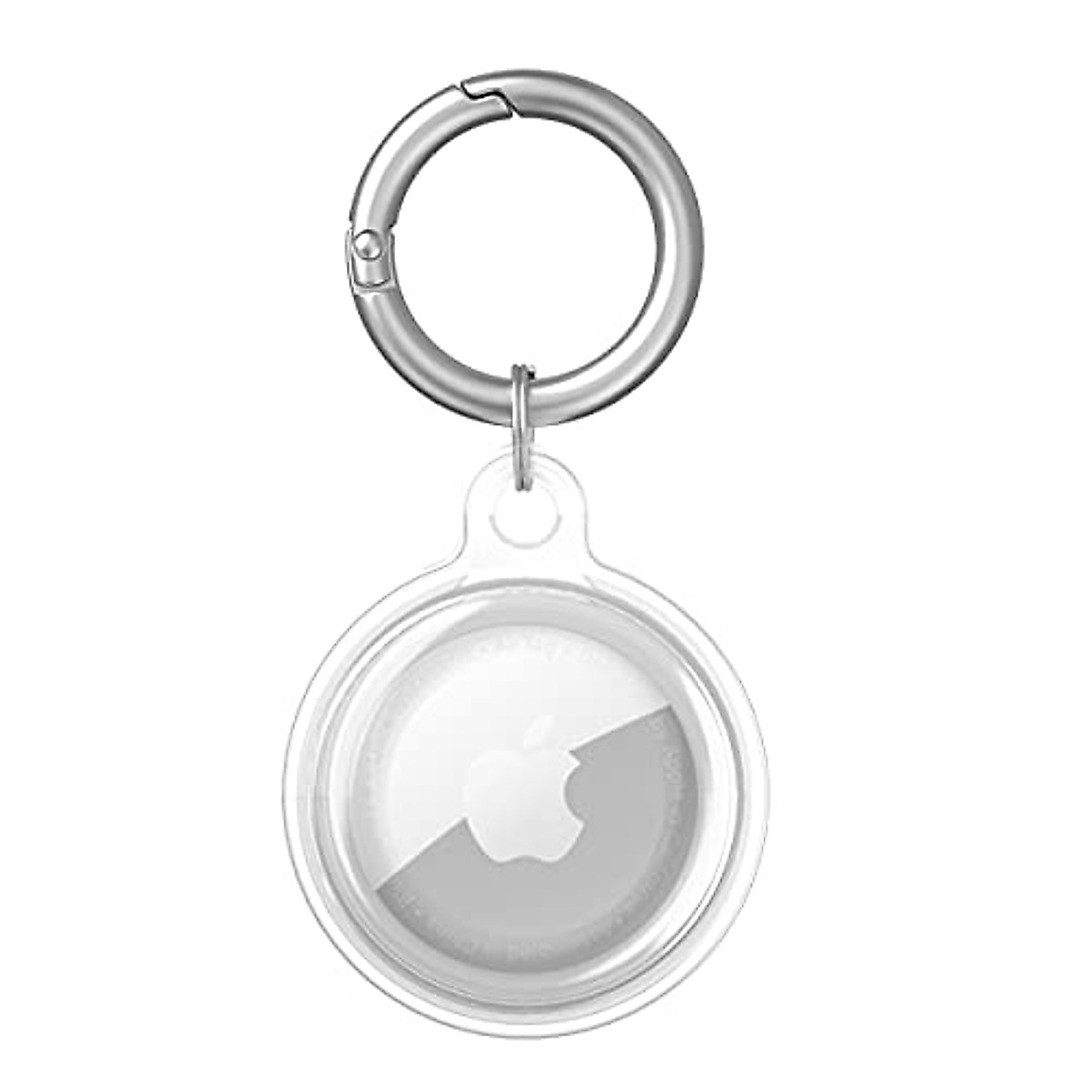 AICase Full Body 360 Protection Clear Case Compatible with 2021 Apple AirTag, Protective Case with Keychain for Pets Dogs Cats Keys