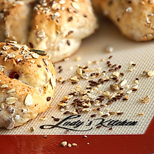 Baking Sheet Liners, 2-Pc Set by Ludy's Kitchen - Replaces Baking Papers - Commercial Grade Silicone Baking Mats - Non Stick, Durable, & Reusable Oven Pan Liners - Great Gift Ideas