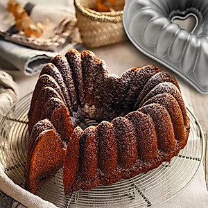 WBJKZJD Charlotte Cake Mold Aluminium Kitchen Accessories Decoration Christmas Wedding Family 3D Charlotte Cake Pan (Love heart shape)