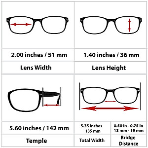 TruVision Readers 9505 2 Pk Black +2.75