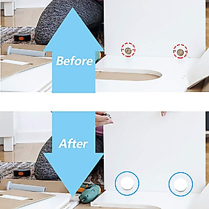 162 Pcs Plastic Screw Hole Covers Stickers Self-Adhesive Screw Hole Stickers for Wood Furniture Cabinet Shelve Plate White