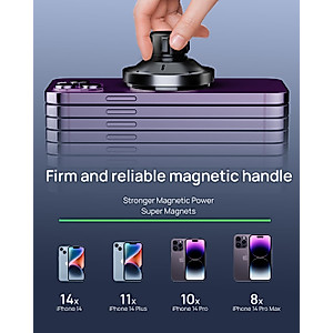 KPON Magnetic Wireless Car Charger, Air Vent Phone Mount Charger Compatible with MagSafe for iPhone 15 14 13 12 Pro Max(Black)