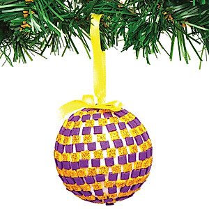 Baker Ross AX529 Mosaic Christmas Ornament Kits - Pack of 4, Christmas Tree Decorations for Kids Arts and Crafts Activities