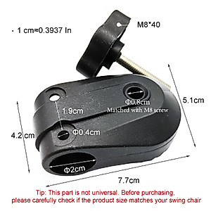 Timyrimy Garden Swing Plastic Fittings (Type 2) to Attach Canopy Frame to Swing Frame, Swing Canopy Bracket Replacement Part