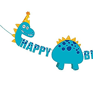 Dinosaur Happy Birthday Banner Cute Pre-Assembled Party Supplies Decorations