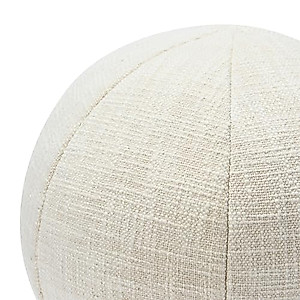 Creative Co-Op Cotton Slub Orb Pillow, 10" L x 10" W x 4" H, Cream