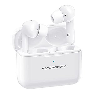 Ears Armour Wireless Earbuds Bluetooth in-Ear Headphones with 4 Microphones Hybrid Active Noise Cancelling Transparency Mode 26-H Playtime Immersive Stereo Sound TWS Earphones for Running and Call