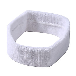 YOUAO Outdoor Sports Sweat-Absorbing Headband Hair Band Men's and Women's Stylish Fitness Yoga Headband,White