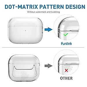 FUNLINK Crystal Clear for Airpods Pro 2nd Generation Case 2022, Soft TPU AirPod Pro 2 Case [Anti-Yellowing] Transparent Protective Shockproof Cover with Lanyard for New AirPods Pro Charging Case