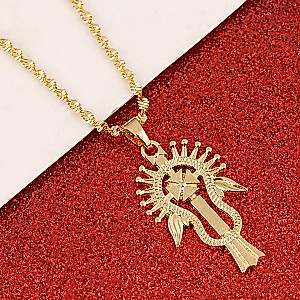 Ethiopian Gold Pendant Necklace for Women Men Judah Jewelry Charms Ethnic African