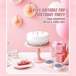 150 Pcs Wax Paper Sheets for Food Deli Papers Pink Checkered Sandwiches Paper Greaseproof Disposable Wrapping Paper for Sandwich Picnic Basket Liner Easter Birthday Baby Shower Party Supplies