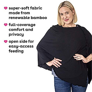 Bamboobies Women’s Nursing Cover, Maternity Clothing for Breastfeeding, Black, One Size Fits All
