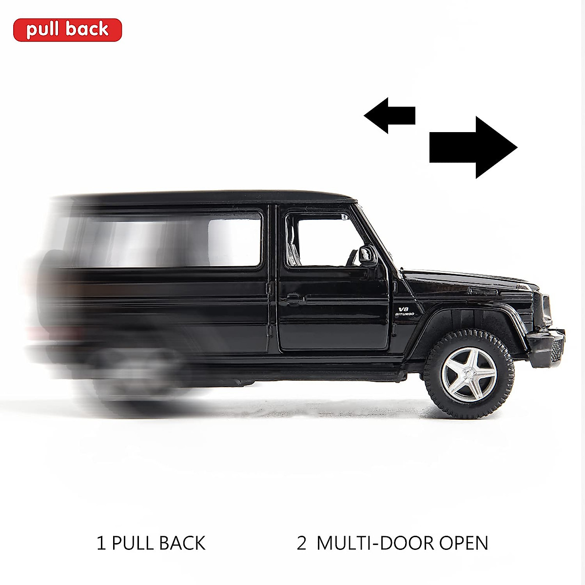 RMZ City 1:36 Diecasting Alloy Car Model Benz G63 AMG Toy Car, Pull Back Vehicles Toy Car for Toddlers Kids Boys Girls Gift Black