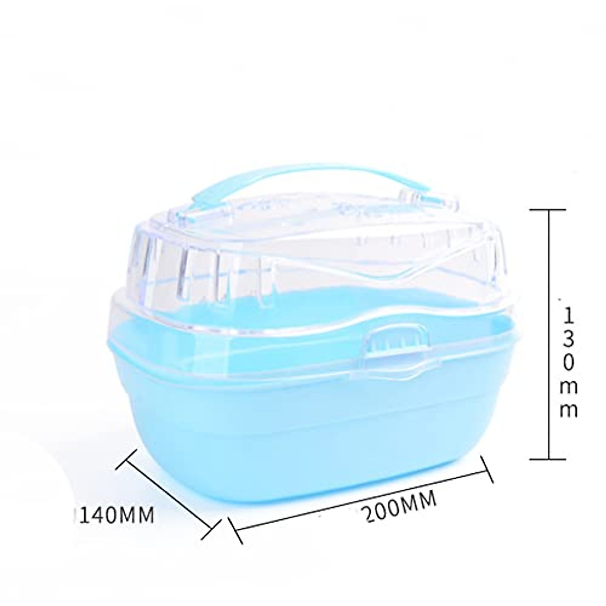 Portable Carrier Hamster Carry Case Cage with Water Bottle Travel&Outdoor for Hamster Small Animals (Blue)
