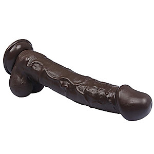 10.8 inch Realistic Dildo Adult Sex Toy,Silicone Dildo Huge Penis with Powerful Suction Cup for G-spot Vagina Anal Sitimulation,Big Black Cock Thick Anal Dildos Sex Toys for Women