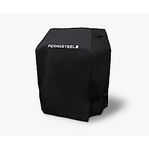 Permasteel PA-1023BK-AM 33" 2 or 3 Burner BBQ Grill Cover, Heavy Duty Weatherproof Fabric for Outdoor Patio Backyard, Universal Fit for Grills up to 33" Width, Black