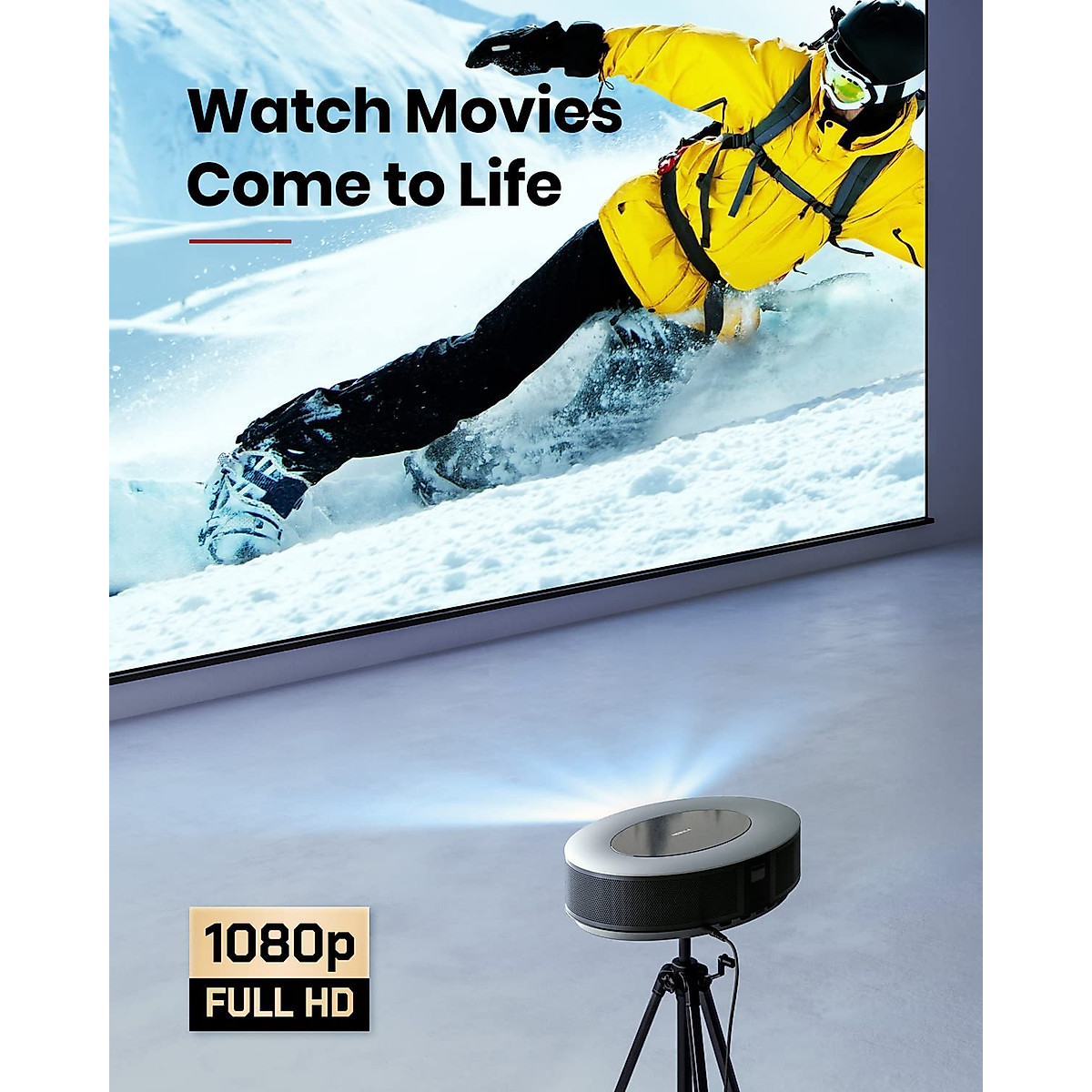 Anker Nebula Cosmos 1080p Video Projector with stand, Fits All Nebula Projectors