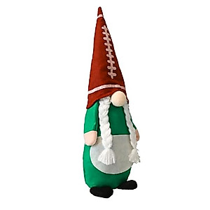 Gnomes Plush - Football Decor (2Pc Set) These Adorable Large Creatures are Perfect for Any Sports Team Fan - 14in Tall Stuffed Swedish Tomte Gnome - American Football Rugby Decoration