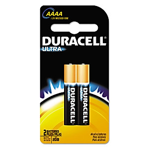 DURACELL AAAA 1.5V Ultra Photo Alkaline-Batteries, 2 Count Pack, AAAA 1.5 Volt Alkaline-Battery, Long-Lasting for-Cameras, Glucose and Blood Monitors, and More