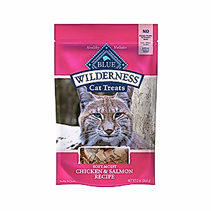 Blue Buffalo Wilderness Grain Free Soft-Moist Cat Treats, Chicken & Salmon 2-oz Bag