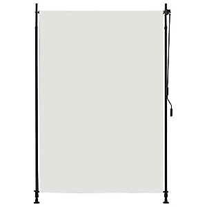 vidaXL Outdoor Roller Blind Vertical Balcony Privacy Porch Pergola Garden Patio Bakyard Terrace Protection Shade Screen 59.1"x106.3" Cream