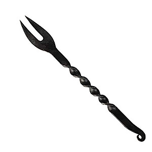 Mythrojan Hand Forged Medieval Fork Viking Medieval Camping Cutlery, 15.7” x 1.8”