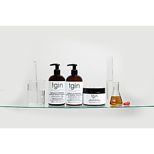 tgin Miracle RepaiRx Deep Hydrating Hair Mask for Curly, Coily and Wavy Hair, with Biotin and Black Castor Oil, Deep Moisture and Repair for Damaged, Color-Treated Hair, 12 oz