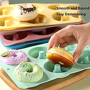 Silicone Donut Mold Doughnut Pan - Silicone Cupcake Pan, Silicone Cupcake Molds - Silicone Baking Cups - Measuring Spoons, Non-Stick Dishwasher Safe - 15 pack