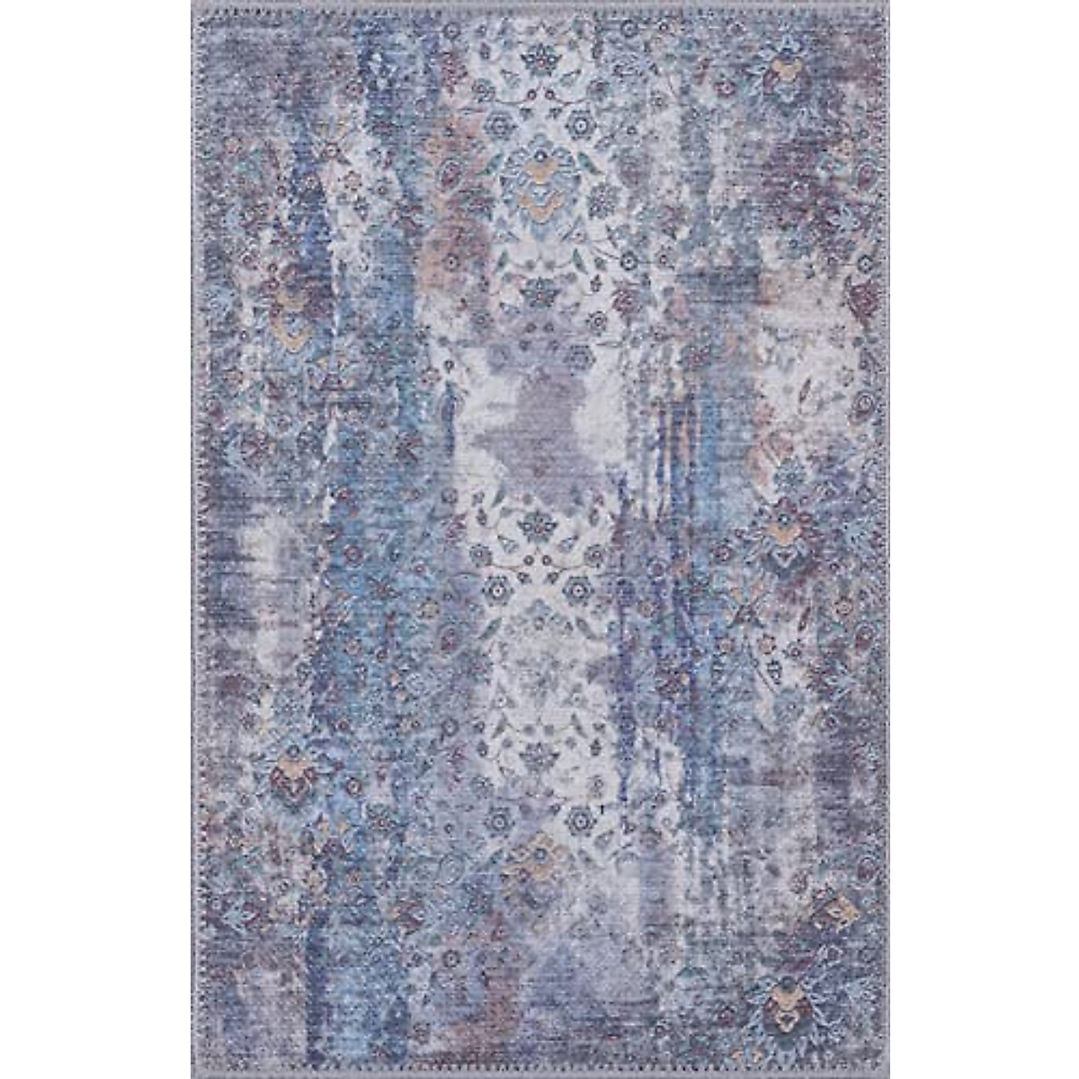 Perga Rugs Machine Washable Area Rug for Bedroom, Kitchen, Bathroom, Living Room, Entryway, Home Decor Non Slip Rug, Pet Friendly & Resistant Throw Indoor Floor Carpet