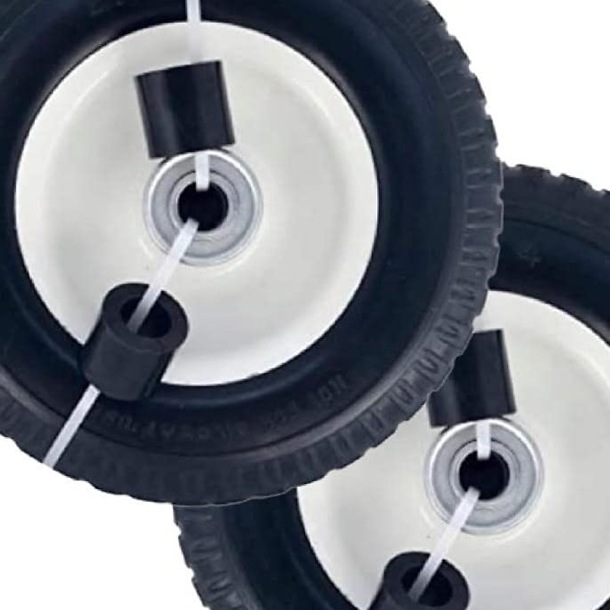 8" Inch Jungle Jim's 2.50-4" Flat Free All Purpose Tires - for Generator, Wagon, Hand Truck, Dolly, Utility Cart Tire on Wheel Assembly