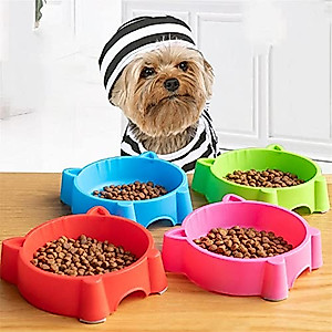 FUUIE Bowls for Food and Water Bowl Durable Thickened Plastic Bowls for Pets (Color : Blue)