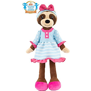 Plushible Soft Baby Doll, 18 Inch Sloth - Plush Rag Doll with 2 Clothing Sets, My First Plush Toy for Girls, Boys & Infants, Soft Baby Stuffed Toy, Adorable Companion for 1 Year Old & Up