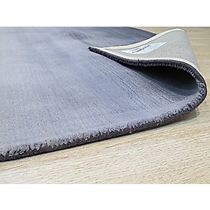 EORC HL6GY Handmade Wool Horizon Rug, Blue 5 x 8 Feet HL6GY5X8