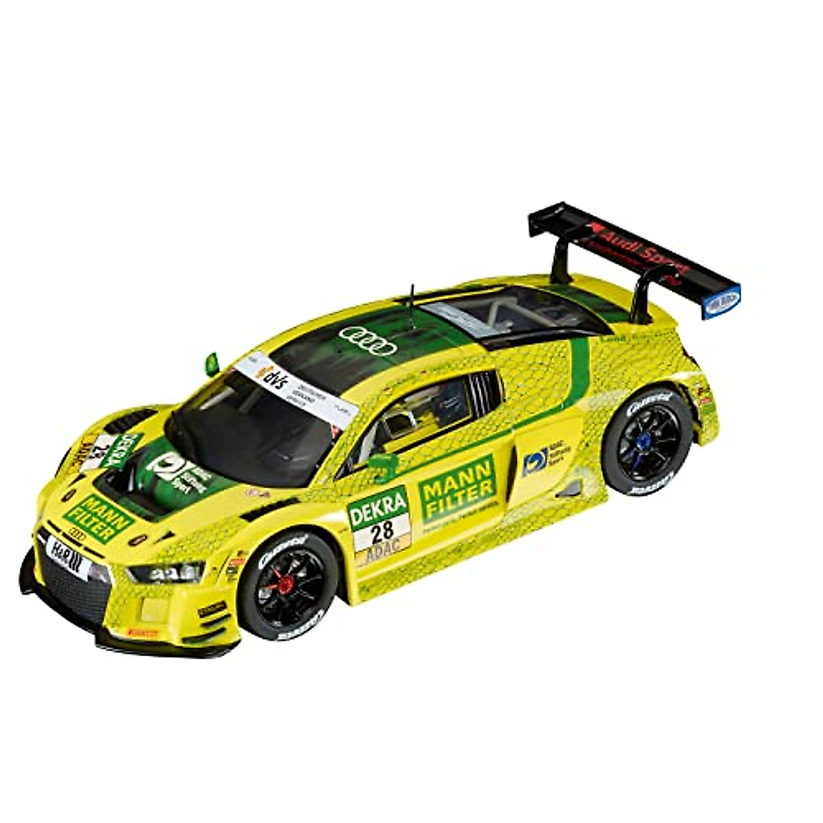 Carrera 31027 Audi R8 LMS GT3 Mann-Filter Land Motorsport No.28 1:32 Scale Digital Slot Car Racing Vehicle Digital Slot Car Race Tracks