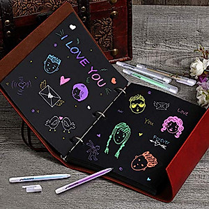 Ohuhu 20 Packs Gold Silver White Gel Ink Pen 10 Colors Fine Point White Pens for Highlighting on Markers Colored Pencils Watercolor Paintings Black Paper Drawing Coloring Adult Kids Artists