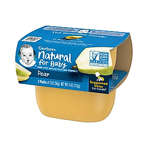 Gerber 1st Foods Pears, 2.5 Ounce Tubs, 2 Count (Pack of 8)