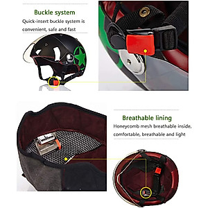 Electric Motorcycle Half Helmet 3/4 Lightweight Adult Vantage Helmet with Visor Men's Women's Summer Cute Scooter Light Moped Helmet, Light Breathable Quick Buckle, DOT Certified -E-S