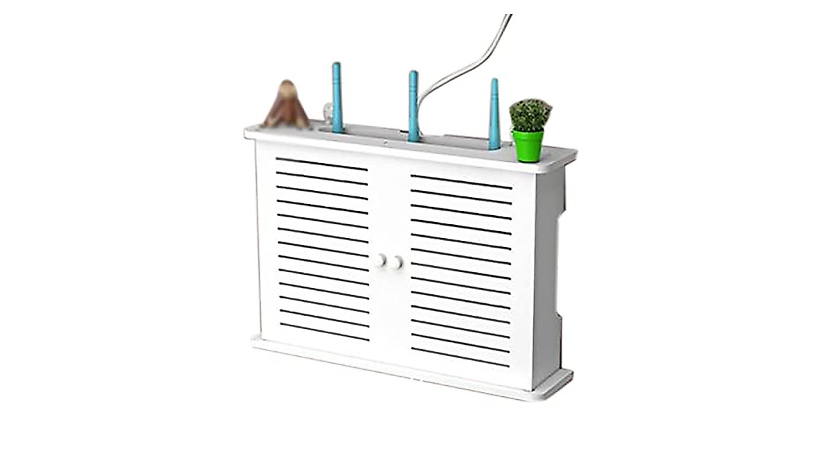 Coasta WiFi Router Wooden Box Shelf - Easy Installation
