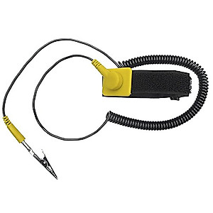 KingWin ATS-W24YKingwin Anti Static Wrist Strap Yellow, Adjustable ESD Wrist Band Fits Your Wrist Comfortably. Grounding Bracelet to Protect Your PC Computer or Electronics from Static Electricity