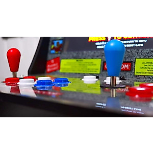Set of 4 Solid Joystick Bat Tops Ball Top Handles for Arcade1up 4 Player Arcade Mod (Blue/Yellow/Purple/Red) F